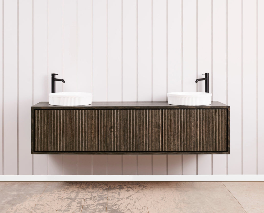 Fluted Round Ceramic Basin – Kariko